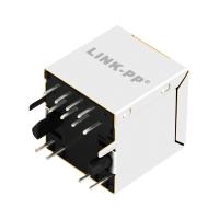 China 5-2337993-2 Vertical Rj45 Connector 4 Cores With PoE+ Magnetics LPJDP4115BENL for sale