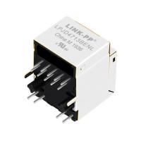 China 10 Pin Gigabit Vertical RJ45 Jack LPJD4713BENL Top Entry Shield w/LED for sale