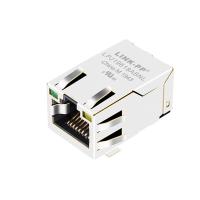 China LPJ19618ABNL Power SMT Rj45 1x 10/100BT With LED Shielded POE IEEE802.3af for sale