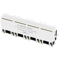 China Low Profile RJ45 Jack 1x4 Port With LED Magnetics Connector LPJE4718AGNL for sale