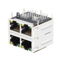 China XRJD-S-22-8-8-4 China Single Port 2x2 Port Side Entry Pcb Jack Manufactures LPJE107-0AHNL for sale