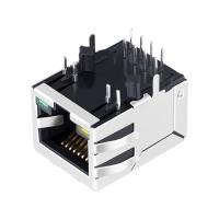 China RJLBC-060TC1 RJ45 Modular Jack 10/100 BASE-TX Filtered Integrated LED for sale