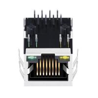 China RJLBC-060TC1 RJ45 Modular Jack 10/100 BASE-TX Filtered Integrated LED for sale