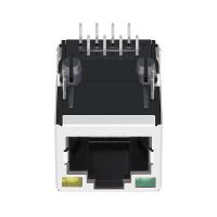 China HR915340A Single Port 100 Base-T RJ45 Right Angle Connector for sale