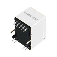 China ARJ-148 1x1 Port 1000 Base-T RJ45 LAN Through Hole Reflow Connectors LPJD4834BDNL for sale