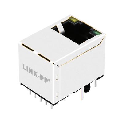China ARJ-148 1x1 Port 1000 Base-T RJ45 LAN Through Hole Reflow Connectors LPJD4834BDNL for sale