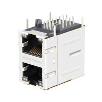 China 6368011-4 2x1 Port RJ45 Connector Without Magnetics LPJE17200A31NL for sale