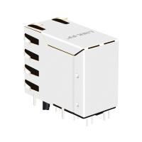 China 1-6368011-4 2x1 Port Modular RJ45 Jack Connector Without Magnetics LPJE17200AENL for sale
