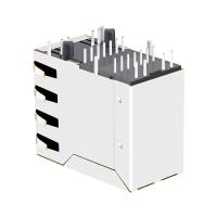 China 1-6368011-4 2x1 Port Modular RJ45 Jack Connector Without Magnetics LPJE17200AENL for sale