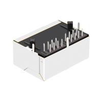 China 5406566-1 10/100 Base-T 1x2 Port Without Magnetics RJ45 Modular Jack Connectors LPJEF102DNL for sale