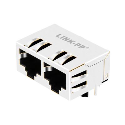 China 5406566-2 10/100 Base-T 1x2 Port Without Magnetics RJ45 Ethernet Connector Modules LPJEF102CNL for sale