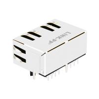 China 5406566-2 10/100 Base-T 1x2 Port Without Magnetics RJ45 Ethernet Connector Modules LPJEF102CNL for sale