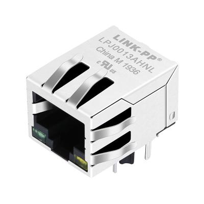 China MHBJ-9001-CFGYNLF Magnetic RJ45 Jack with 10/100 Base-T Magnetics LPJ0013AHNL for sale