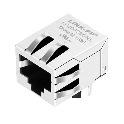 China RJ-001 Magnetic RJ45 Jack with Resistor / High Voltage Capacitor LPJ0025CNL for sale