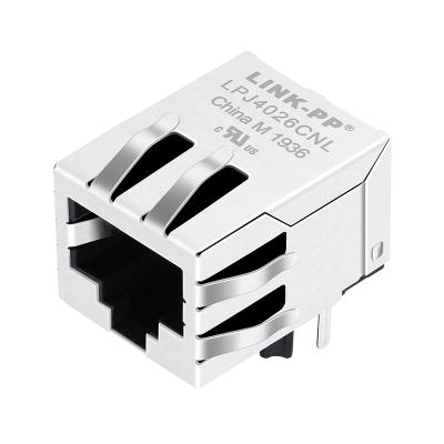 China JX0026D21NL Extended Temperature Rj45 Jack AutoMDIX 10/100Mbps LPJ4026CNL for sale