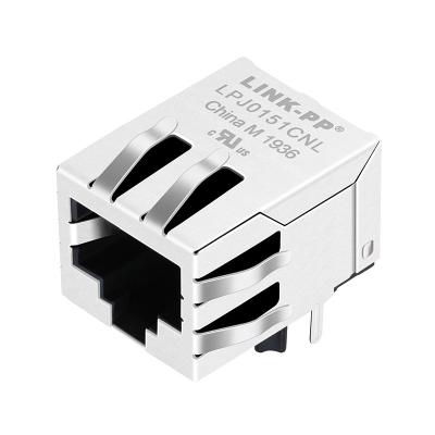 China Telecom RJ45 Connector 74990110013 Ethernet I / O Jack LPJ0151CNL 10/100Base - T for sale