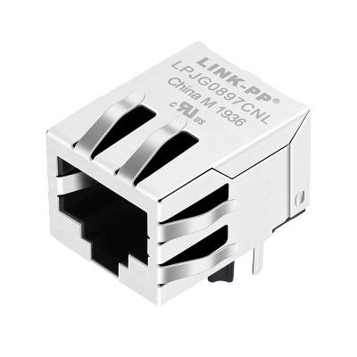China SI-61024-F RJ45 Modular Jack Integrated 10/100/1000 Base-T LPJG0897CNL for sale