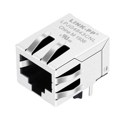 China LPJG4843CNL Magnetic RJ45 Jack  Cross HFJ11-1G41ERL 10/100/1000 Mbps Ethernet for sale