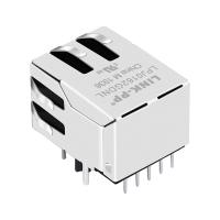 China HR871155C Single Port RJ45 Modular Jack with 10/100 Base-T LPJ0162GDNL for sale