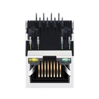 China RJ-10146J 10 / 100M Single Port Stacked Rj45 Connectors LPJ0017FENL ISO9001 for sale