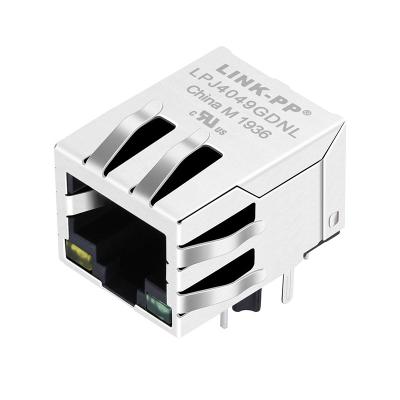 China XPJG-PL4TI-10F6-YG1-ELH Magnetic 1x1 R-j45 LPJ4049GDNL 8P8C Shield Right Angle for sale