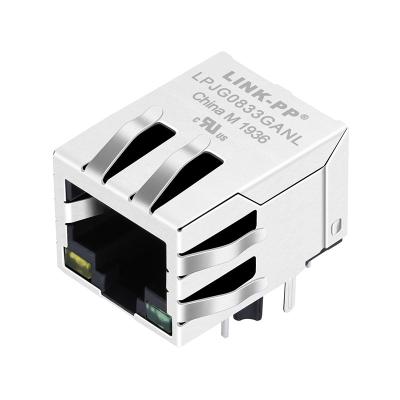 China LPJG0833GANL | 6605444 1000Base Magnetic RJ45 Jack Gigabit  Ethernet 10 PIN for sale