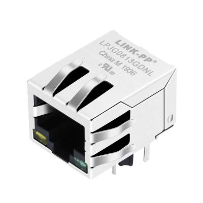 China XRJG-01J-1-H66-110 RJ45 With Integrated Magnetics Gigabit LPJG0813GDNL TV Box for sale