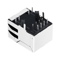 China 13F-64GYDP2NL Magnetic RJ45 Jack LPJ0011GENL 10 / 100Base-T Shield with LEDs for sale