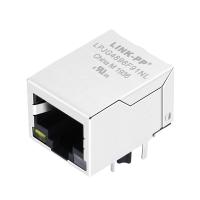 China RJLBG-014TA1 Horizental Entry R45 1000Base-T Magnetic Socket w LED for sale