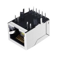 China RJLBG-014TA1 Horizental Entry R45 1000Base-T Magnetic Socket w LED for sale
