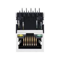 China KRU1S041X LF / LA1S109-43 LF Ethernet Modular Jack With 100 / 1000M Magnetic for sale