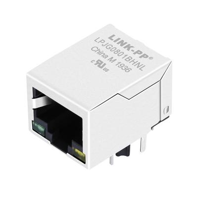China XRJG-01K-4-H11-320 Rj45 Magnetic Jack Match ATMEGA88P-20AUR GigaBit Ethernet for sale