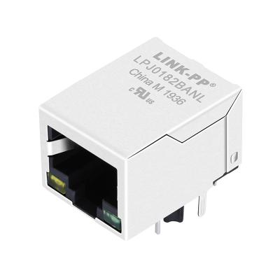 China KLU1S041CX-34 LF | LPJ0182BANL Magnetic Rj45 Jack 8P8C With LED ROHS for sale