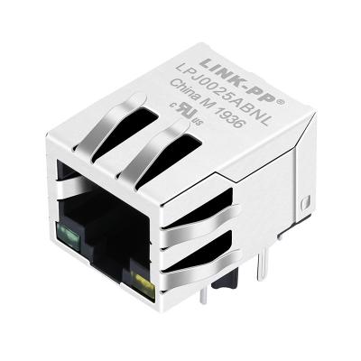China 5 Coils Magnetic Rj45 LPJ0025ABNL Female Jack Built-In Transformer 10/100M for sale