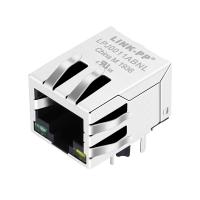 China HR911105H Single Port RJ45 Connector with Integrated Magnetics and LED for sale
