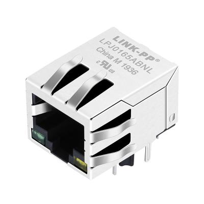 China J00-0086NL Rj45 Jack Connector 10/100Base-T LPJ0165ABNL Shielded Cat5 Connector for sale