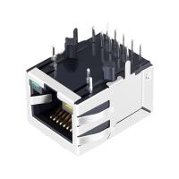 China 10/100 base-T RJ45 Telephone Modular Jack Top Entry With Shield XPJG-01K-1-PK3-310 for sale