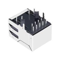 China 10/100 base-T RJ45 Telephone Modular Jack Top Entry With Shield XPJG-01K-1-PK3-310 for sale