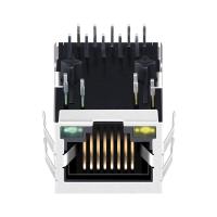 China 10/100 base-T RJ45 Telephone Modular Jack Top Entry With Shield XPJG-01K-1-PK3-310 for sale