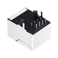 China 7499010004A THT 100BASE-TX Single Port RJ45 Connector 350µH inductance for sale