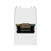 China JD3-0002NL Top Entry 1000Base-T Rj45 Connector Shield With LED for sale