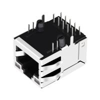 China 6605814-6 Fiber Optic RJ45 Magnetic Jack / Through Hole RJ-45 Jacks Tab-up for sale
