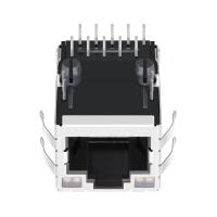 China 6605814-6 Fiber Optic RJ45 Magnetic Jack / Through Hole RJ-45 Jacks Tab-up for sale
