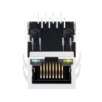 China LPJ0112GDNL UTP-5 Cable RJ45 Connector , POE Rj45 13F-6XGYDNW2NL IEEE802.3af for sale