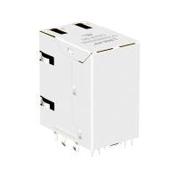 China RJMG2310228A0ER 1000 Base-T 10p8c Integrated Magnetic Rj45 Network Jack With Dual Usb for sale