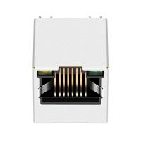 China JXD2-9015NL 10/100 Base-T Y/G Led Vertical Mount MagJack RJ45 Connector for sale