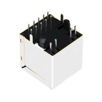 China JXD2-9015NL 10/100 Base-T Y/G Led Vertical Mount MagJack RJ45 Connector for sale