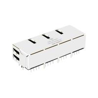 China JXD0-4005NL RJ45 Female Connector 1x4 Port 8pin With LED for sale