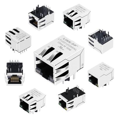 China JXR0-0011NLT Patch Panel Sheilded 8P8C Cat5e Lan Network Magnetic RJ45 Jack for sale