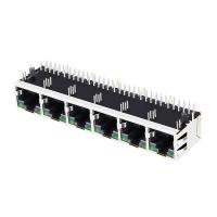China Pulse JG0-0027NL 1x6 Tab-UP 10-pin RJ45 With Internal Magnetics for sale